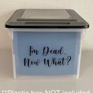 End of Life DIY File Kit Emergency File Kit Caretaker File - Etsy