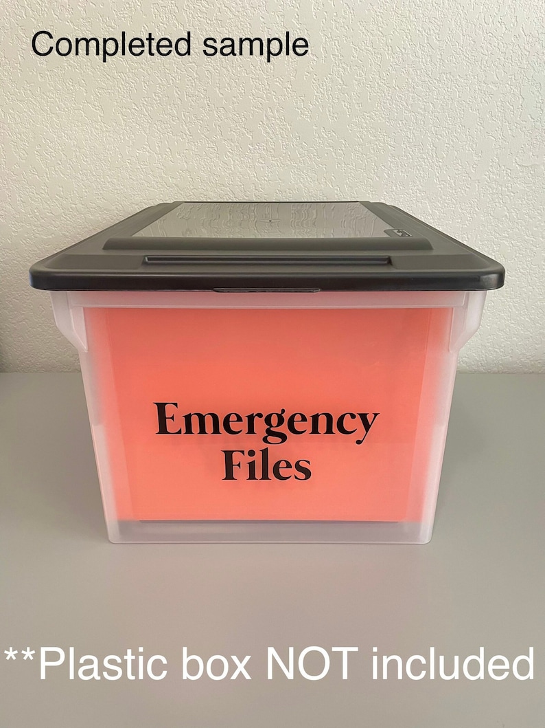 End of Life DIY File Kit, Emergency File Kit, Caretaker File Kit, I'm ...