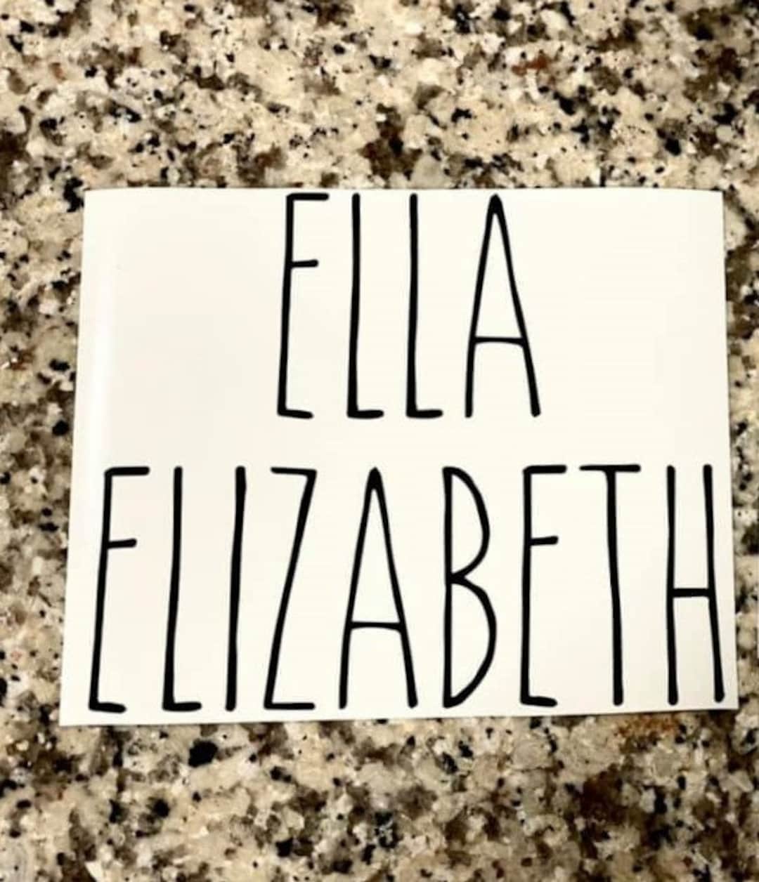 Vinyl Sticker DECAL ONLY Name Decal Vinyl Name Sticker Name Label Text ...