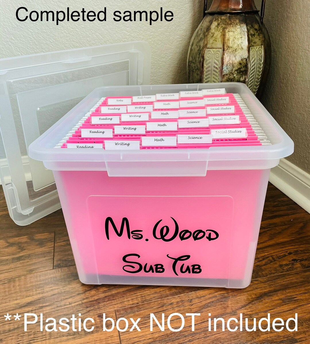 Teacher Sub Tub DIY Kit Substitute Teacher Kit School Sub DIY Kit - Etsy