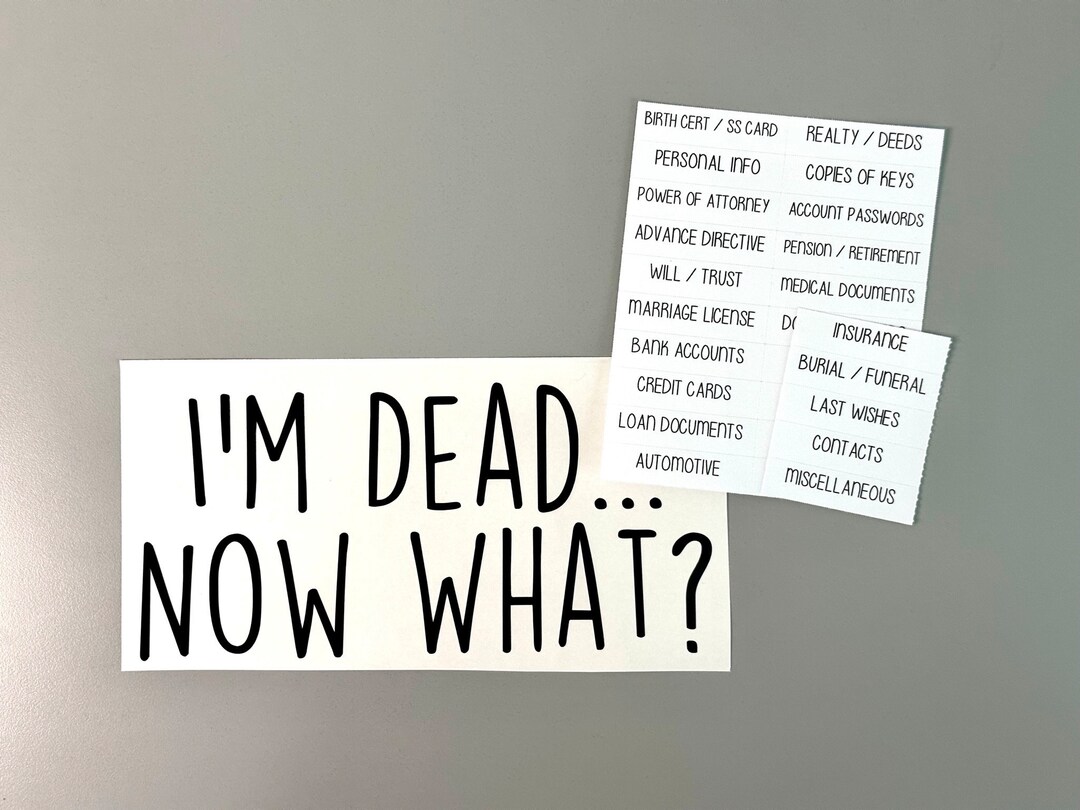 End of Life DECAL & LABELS ONLY | End of Life - Emergency File Kit ...