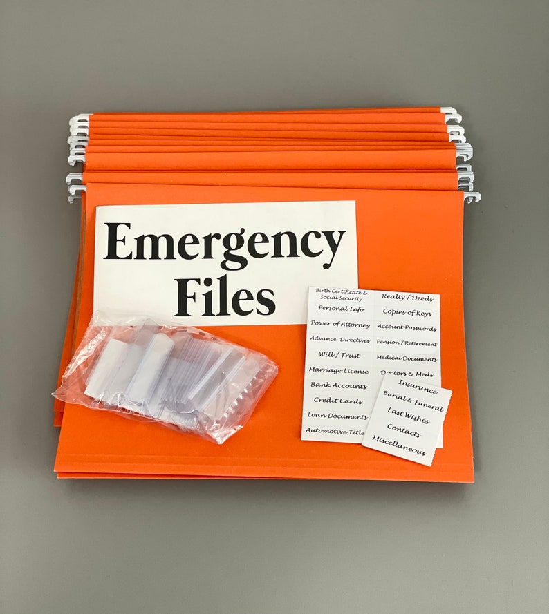 End of Life DIY File Kit Emergency File Kit Caretaker File - Etsy