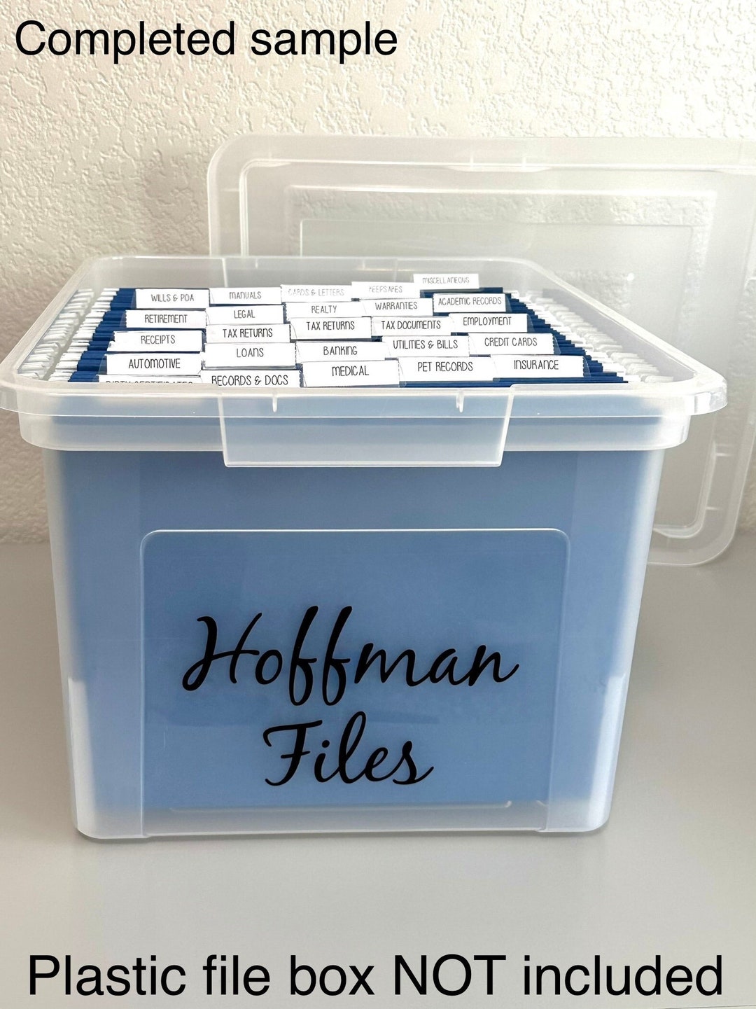 Household Filing Box DIY Kit, Family Home Organizer File Box DIY Kit ...
