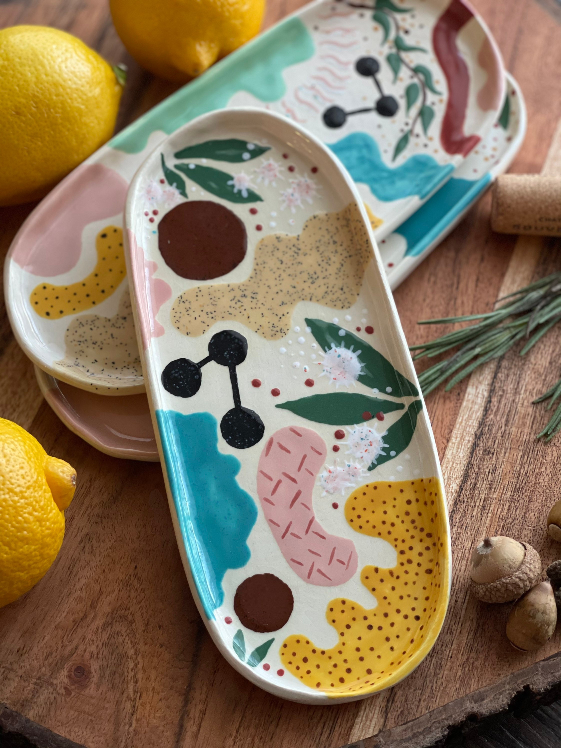 Oval Ceramic Tray - Etsy