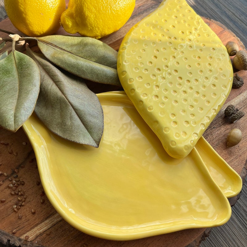 Ceramic Lemon Plate - Etsy