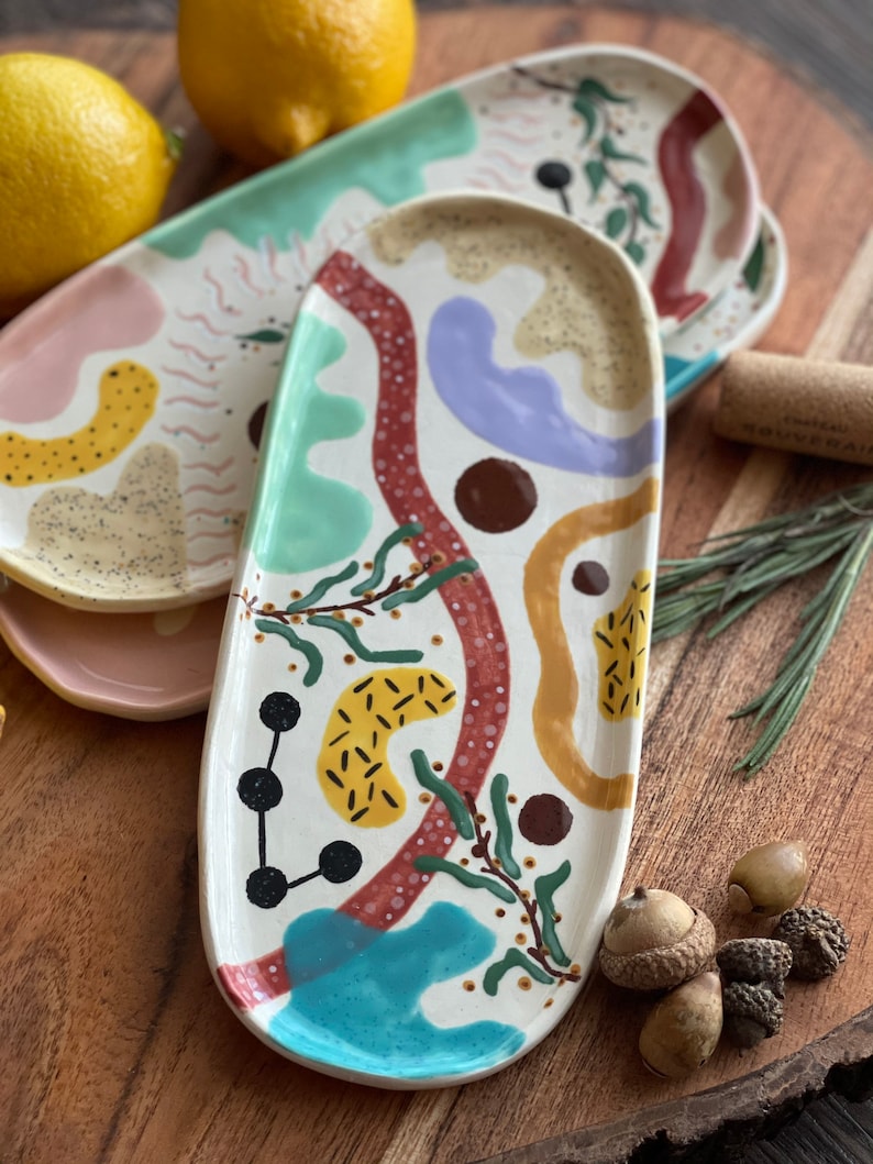 Oval Ceramic Tray - Etsy