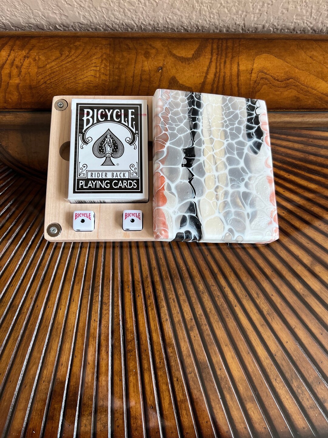 Magnetic Playing Card Box silver/pearl/black/copper - Etsy