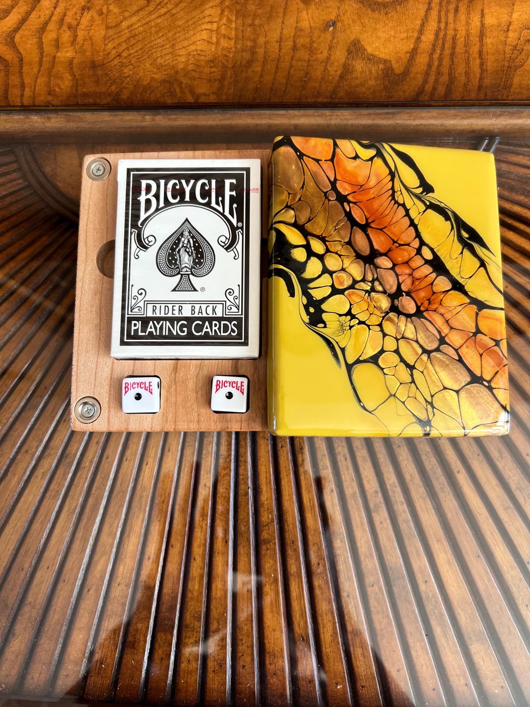 Magnetic Playing Card Box (yellow) - Etsy