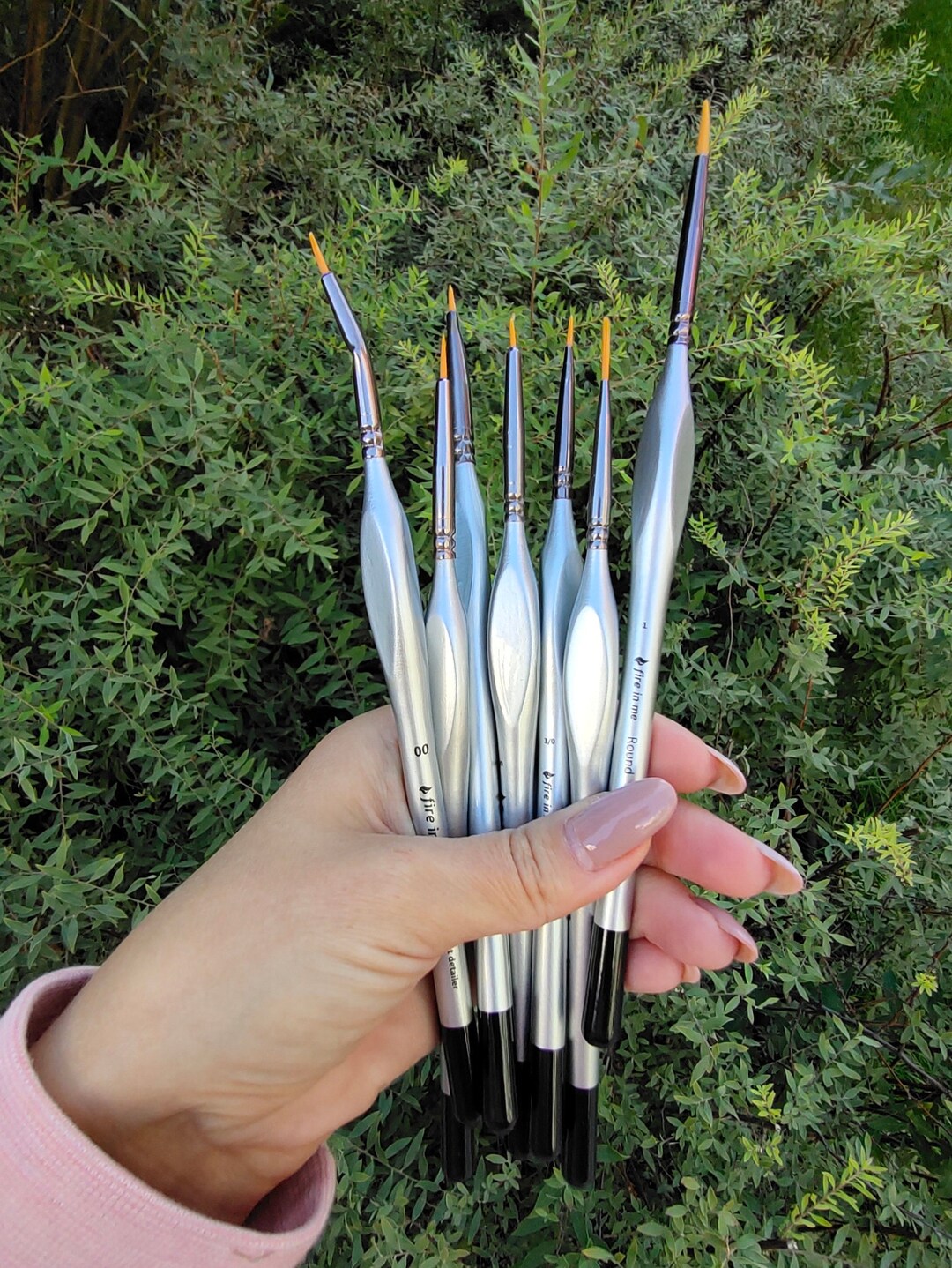 Fine Detail Paint Brush Set 6pcs + 1 Free Tiny Professional Micro ...