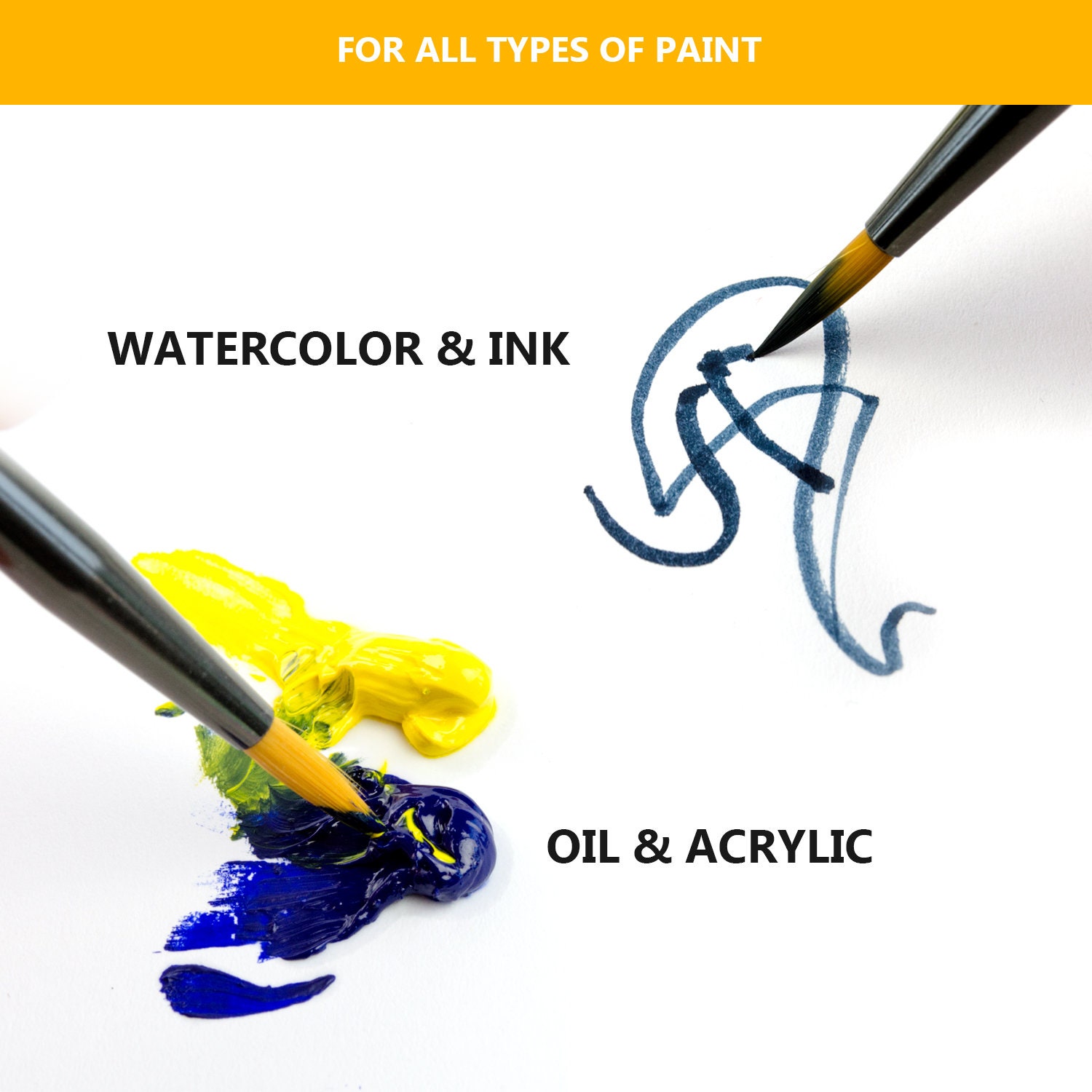 Small Miniature Paint Brushes - Detail Paint Brush Set of 14 Pcs +1 ...