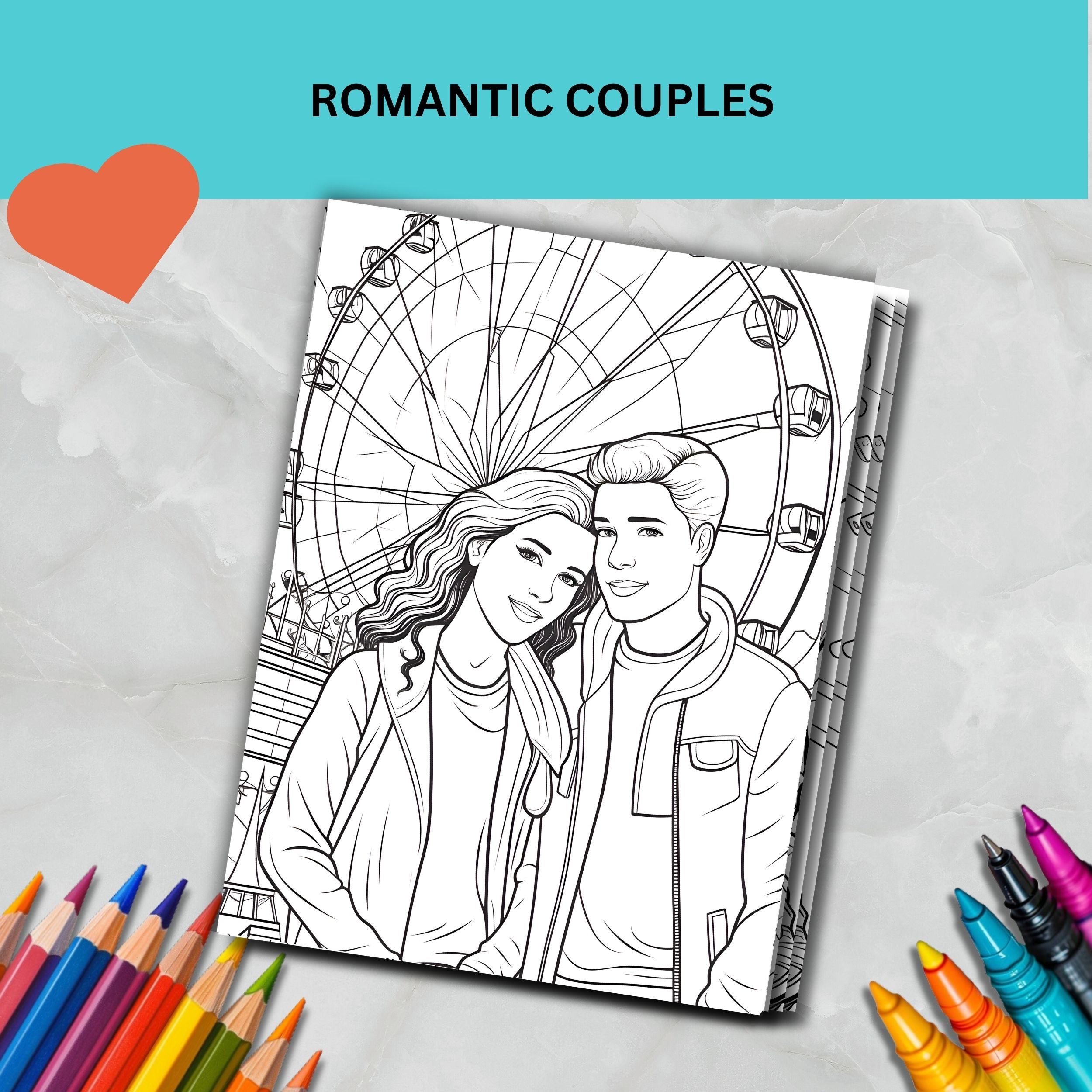 Valentıne's Day Coloring Pages for Adults and Teens Valentine Activity ...