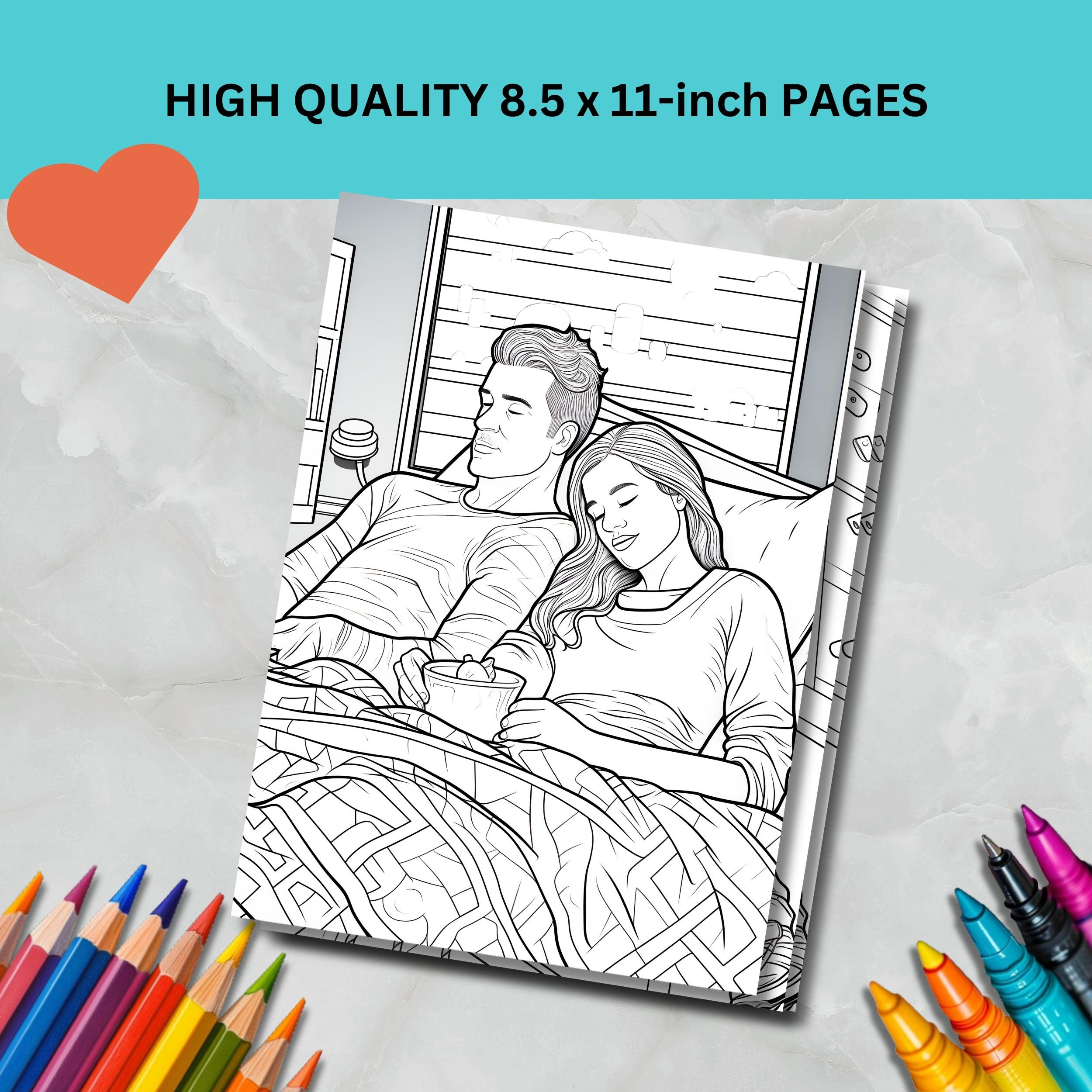 Valentıne's Day Coloring Pages for Adults and Teens Valentine Activity ...