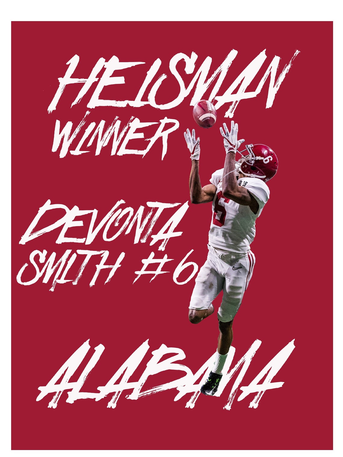 Devonta Smith Heisman Trophy Winner Alabama Art Poster | Etsy