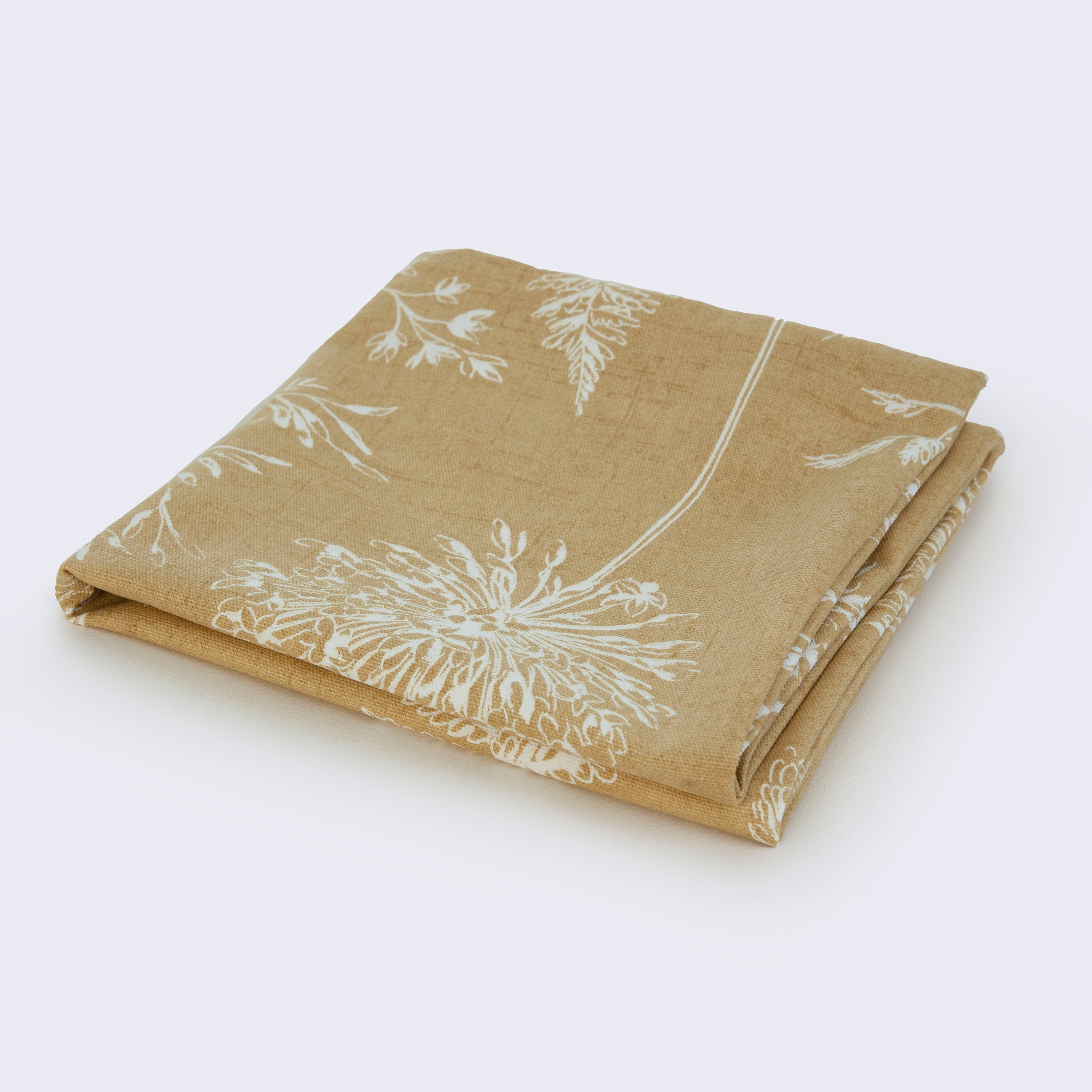 Ferns and Grasses Mustard Cushion or Cover, 17 in 43cm Pattern on Both ...