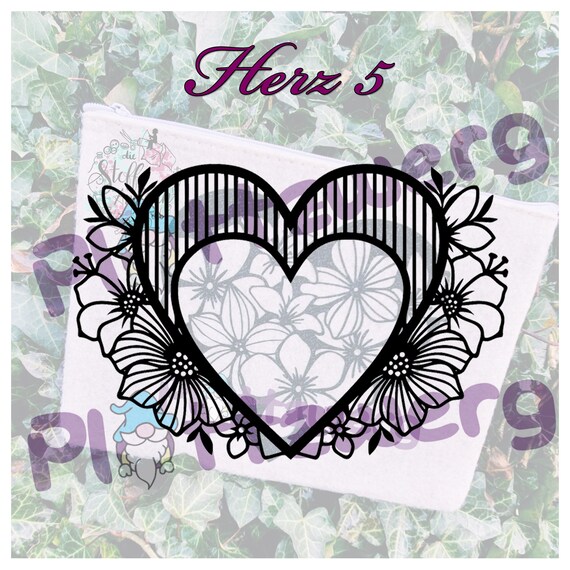 Plott File Heart No.5 SVG DXF PNG - Etsy