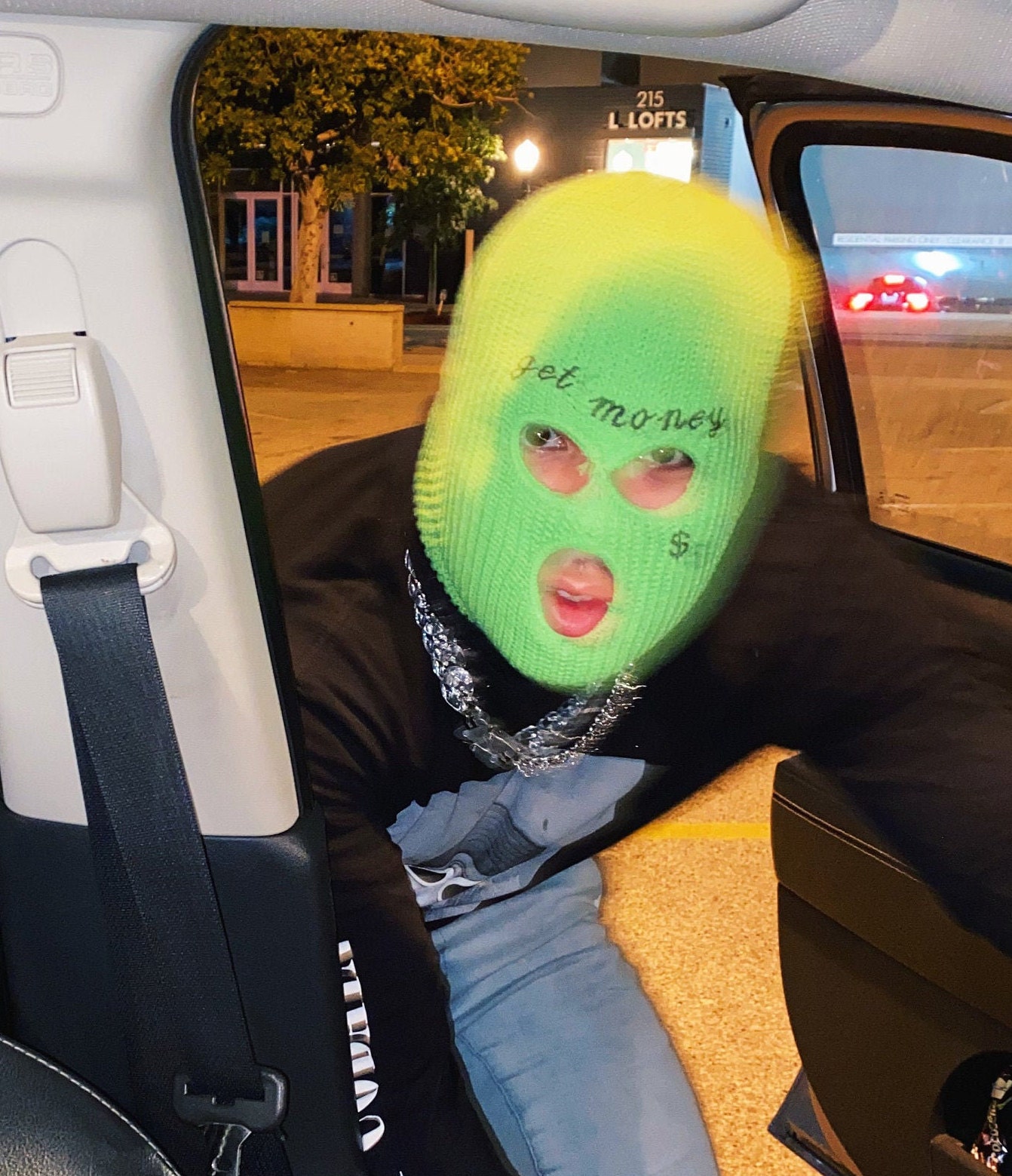 Ski Mask - Yellow Mask - Sad Face -fashion Facemask Embroidered ...