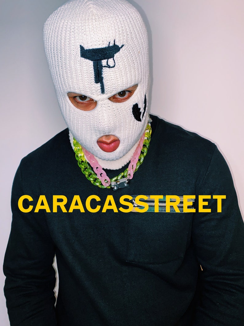 Cool Ski Mask Red 666 Face Mask No Fear Embroidered | Etsy