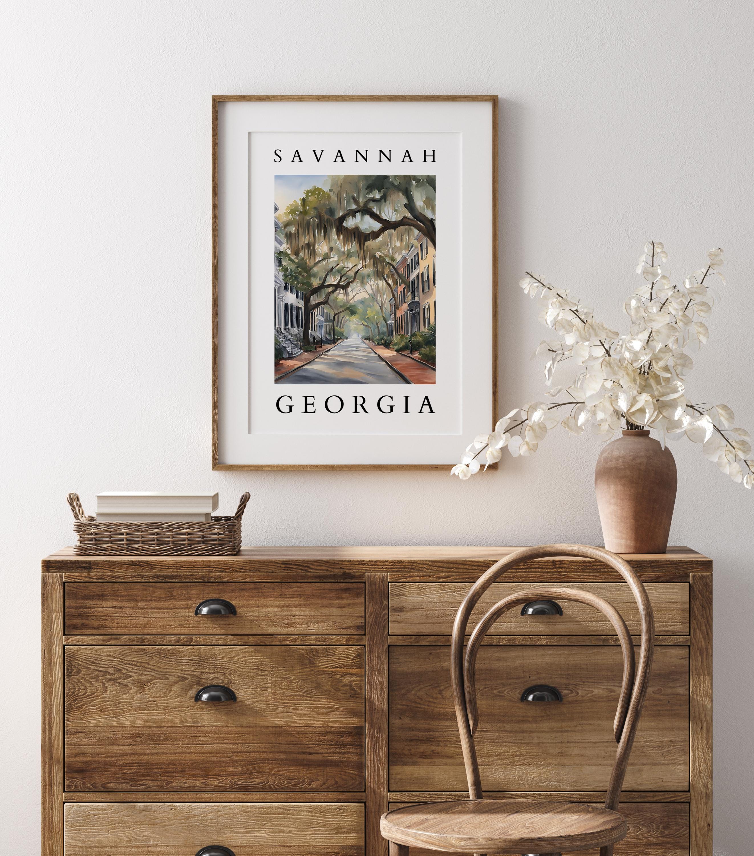 Savannah Georgia Watercolor Printable | Historic Art | Southern Decor ...