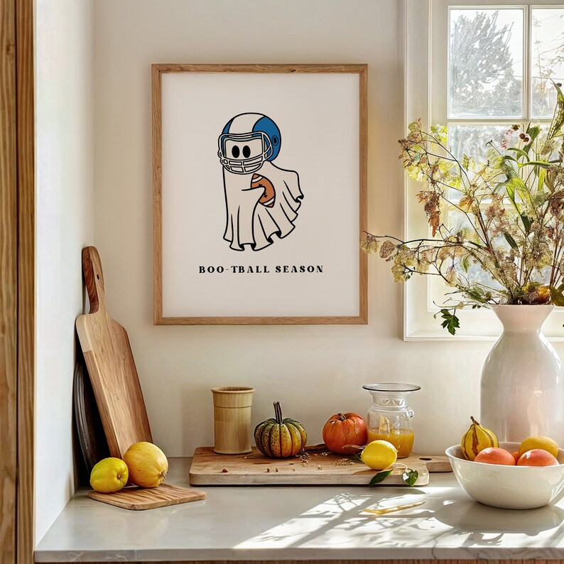 Football Ghost Halloween Printable | Football Ghost Halloween Art ...