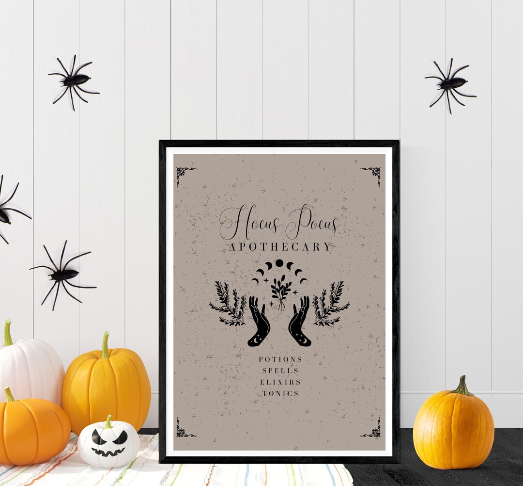 VINTAGE Hocus Pocus Apothecary Printable Wall Art | Witch Sanderson ...