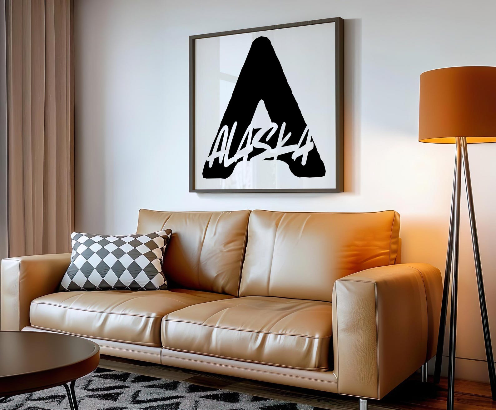 Alaska Printable Art | Bold Letter State Poster | Modern Alaska Wall ...