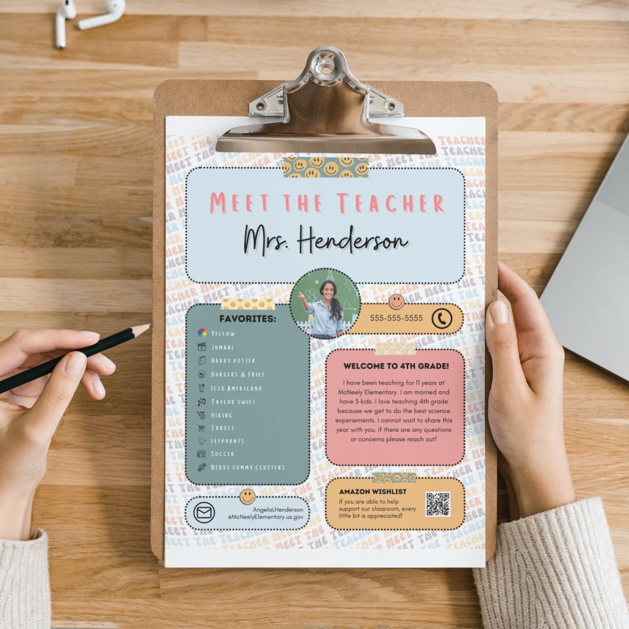 Meet the Teacher Template for Back to School Newsletter Retro Classroom ...