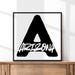 Arizona Printable Art | Bold Letter State Poster | Modern Arizona Wall ...