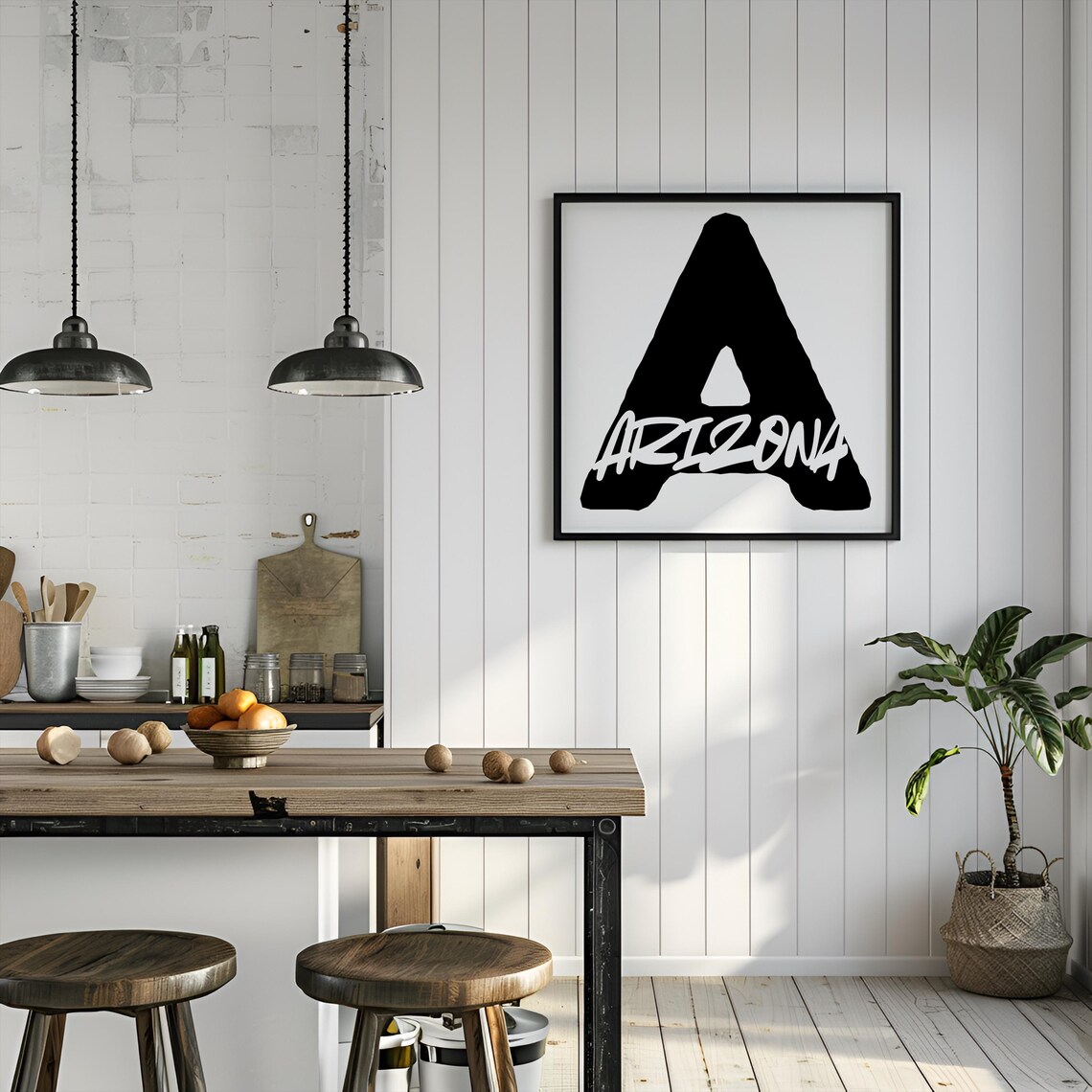 Arizona Printable Art | Bold Letter State Poster | Modern Arizona Wall ...