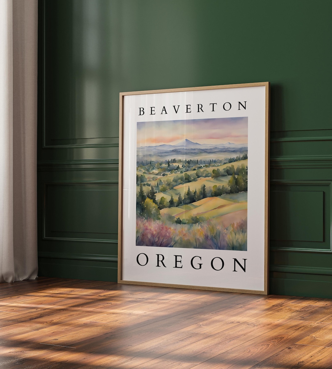 Beaverton Oregon Wall Art | PNW Landscape Print | Nature Decor ...
