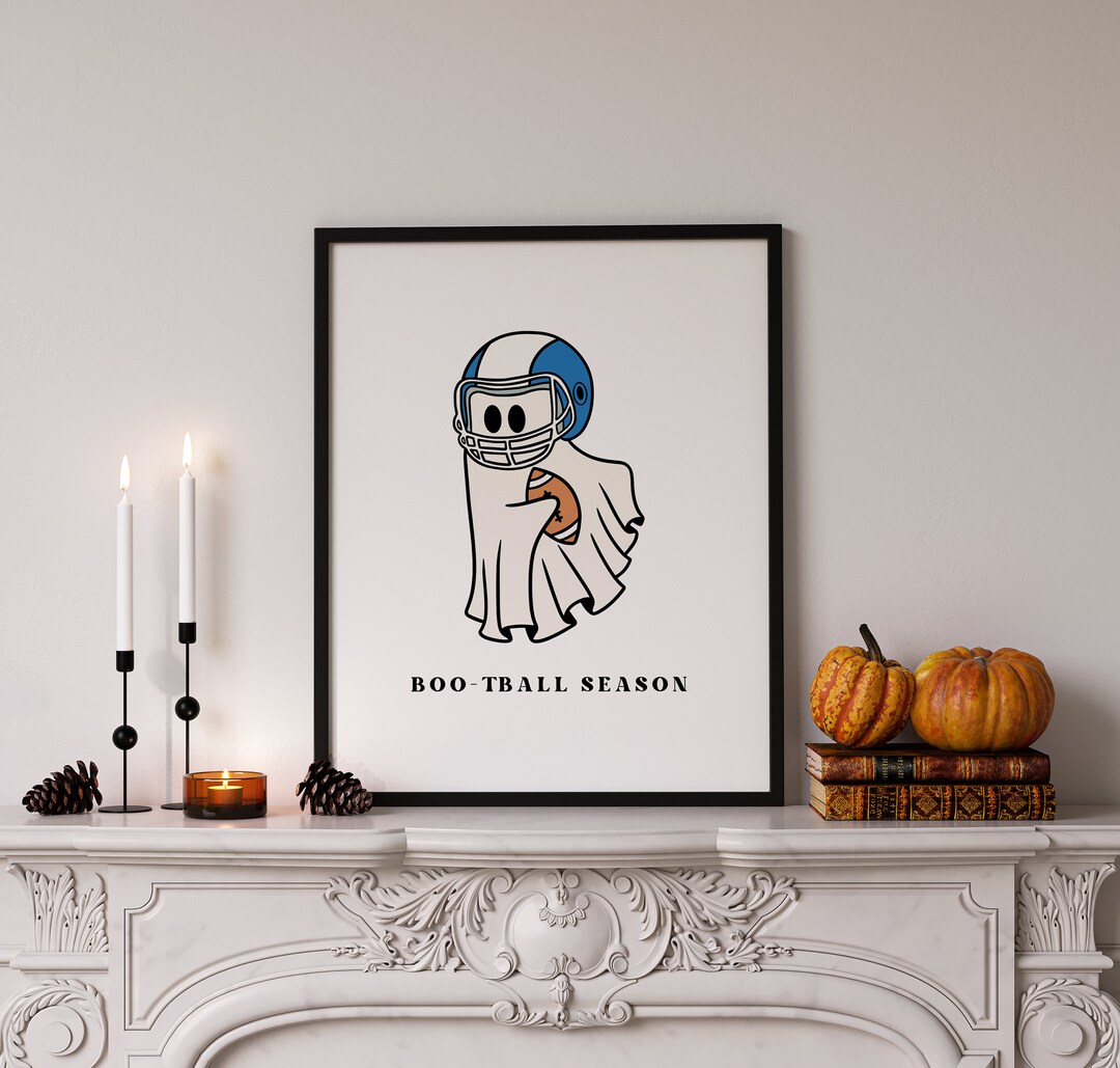 Football Ghost Halloween Printable | Football Ghost Halloween Art ...