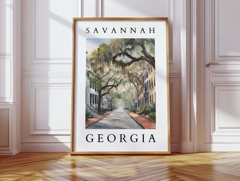 Savannah Georgia Watercolor Printable | Historic Art | Southern Decor ...