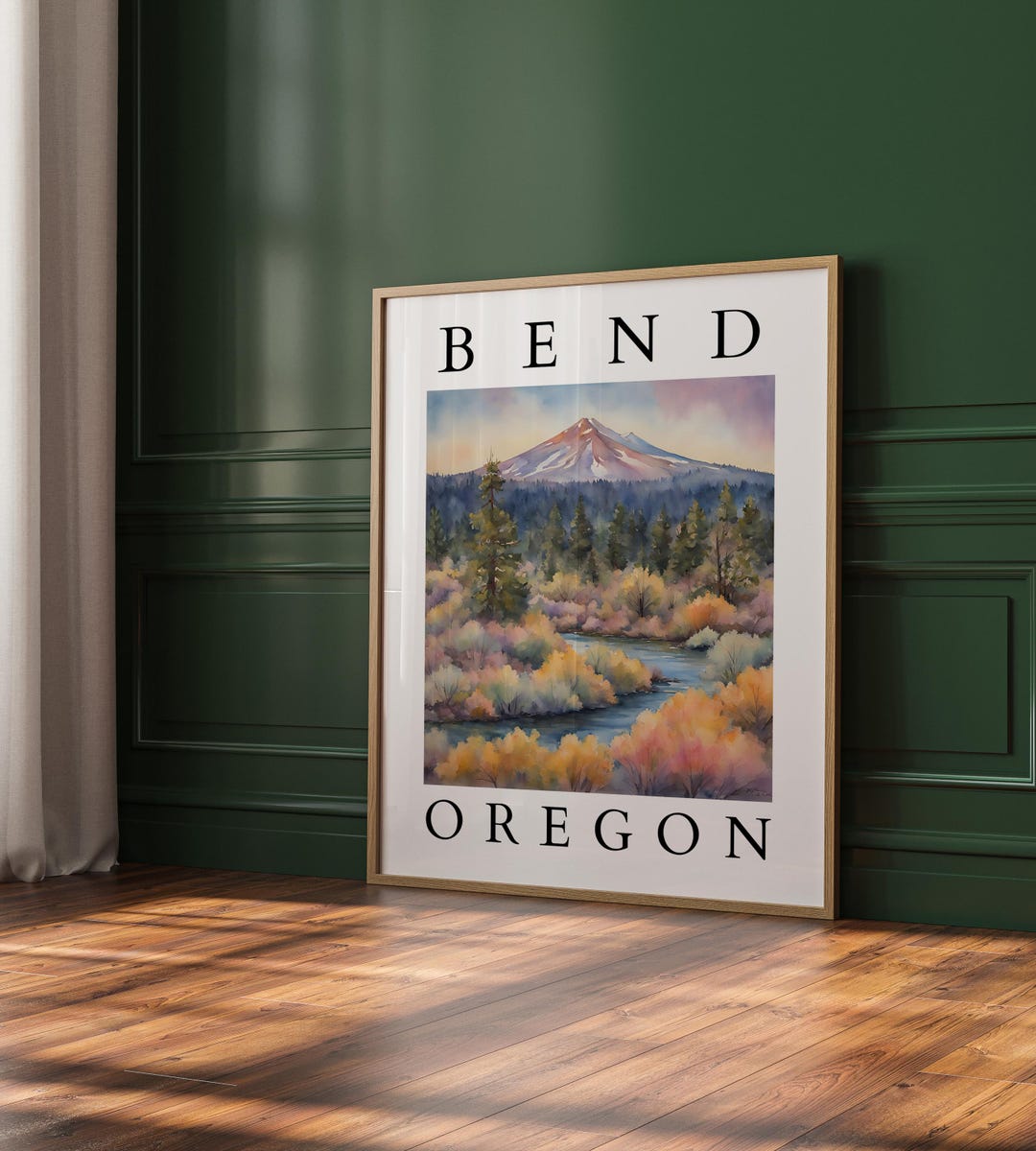 Bend Oregon Wall Art | Mountain Landscape Print | PNW Nature Decor ...