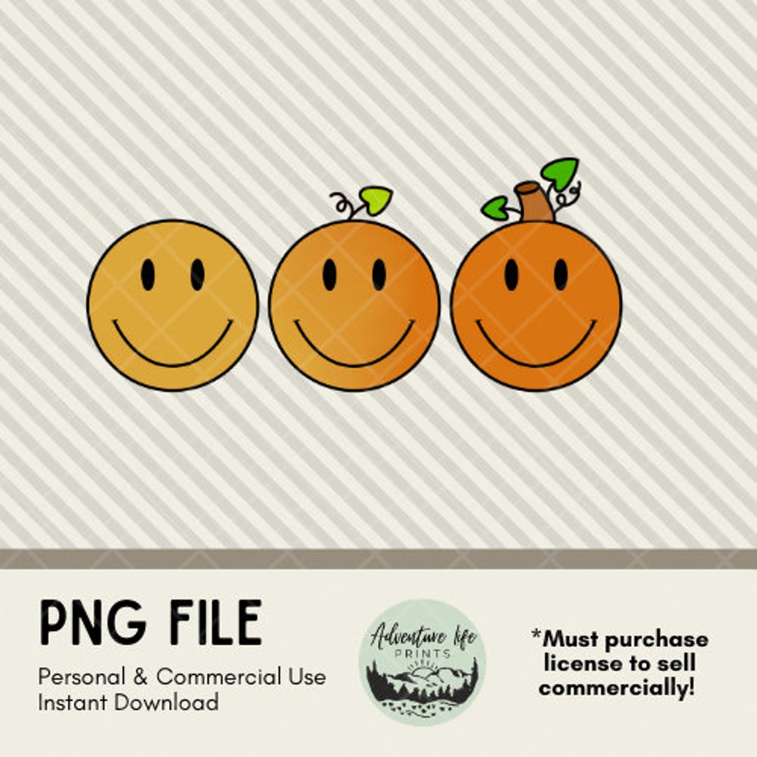 Halloween Smiley Face Pumpkin PNG Instant Download | Jack-o-latern Best ...