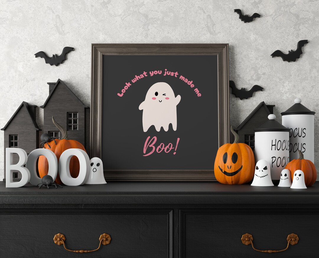 Look What You Just Made Me Boo - Minimalist Winking Ghost Halloween ...
