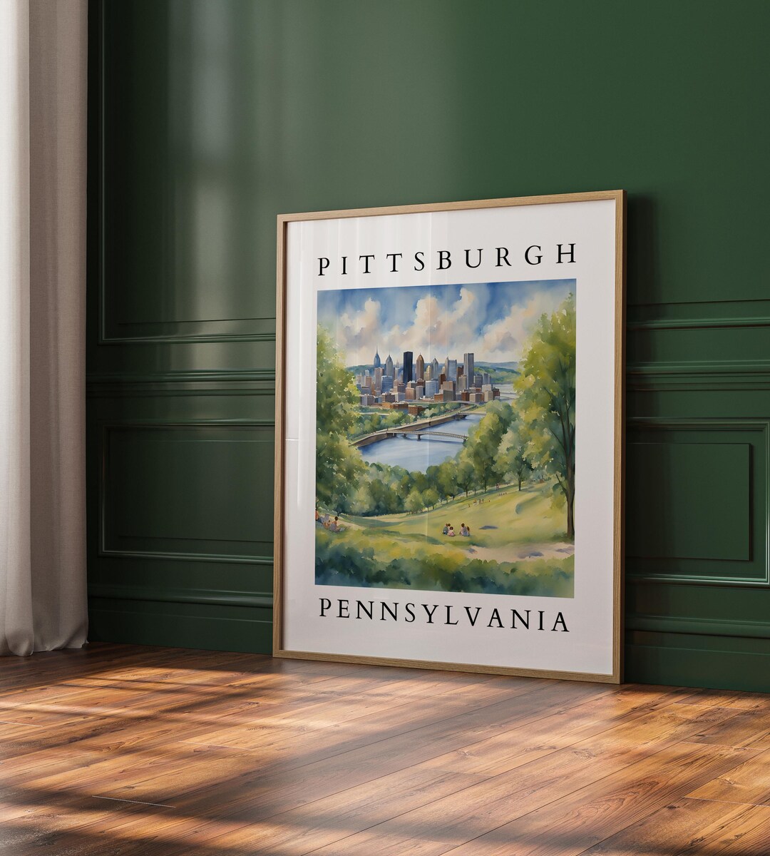 Pittsburgh Print | Pennsylvania Skyline Art | Pittsburgh Wall Art ...