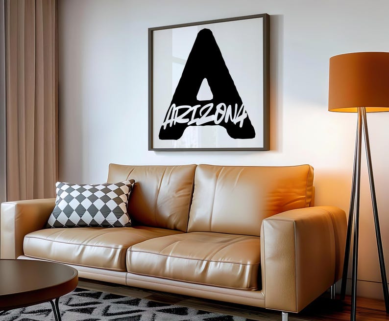 Arizona Printable Art | Bold Letter State Poster | Modern Arizona Wall ...