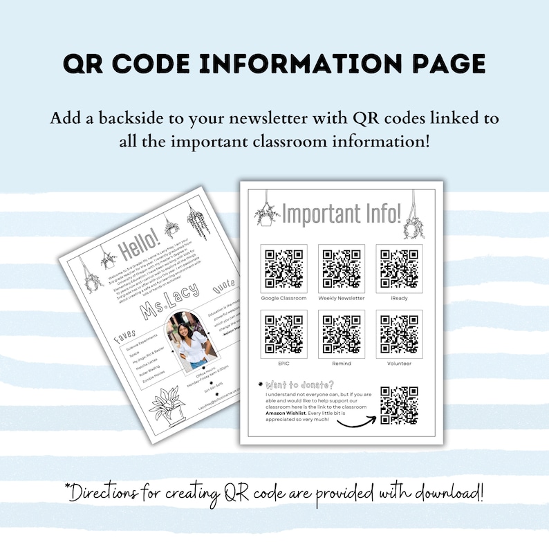 Meet the Teacher Template Plants Theme for Back to School Newsletter ...