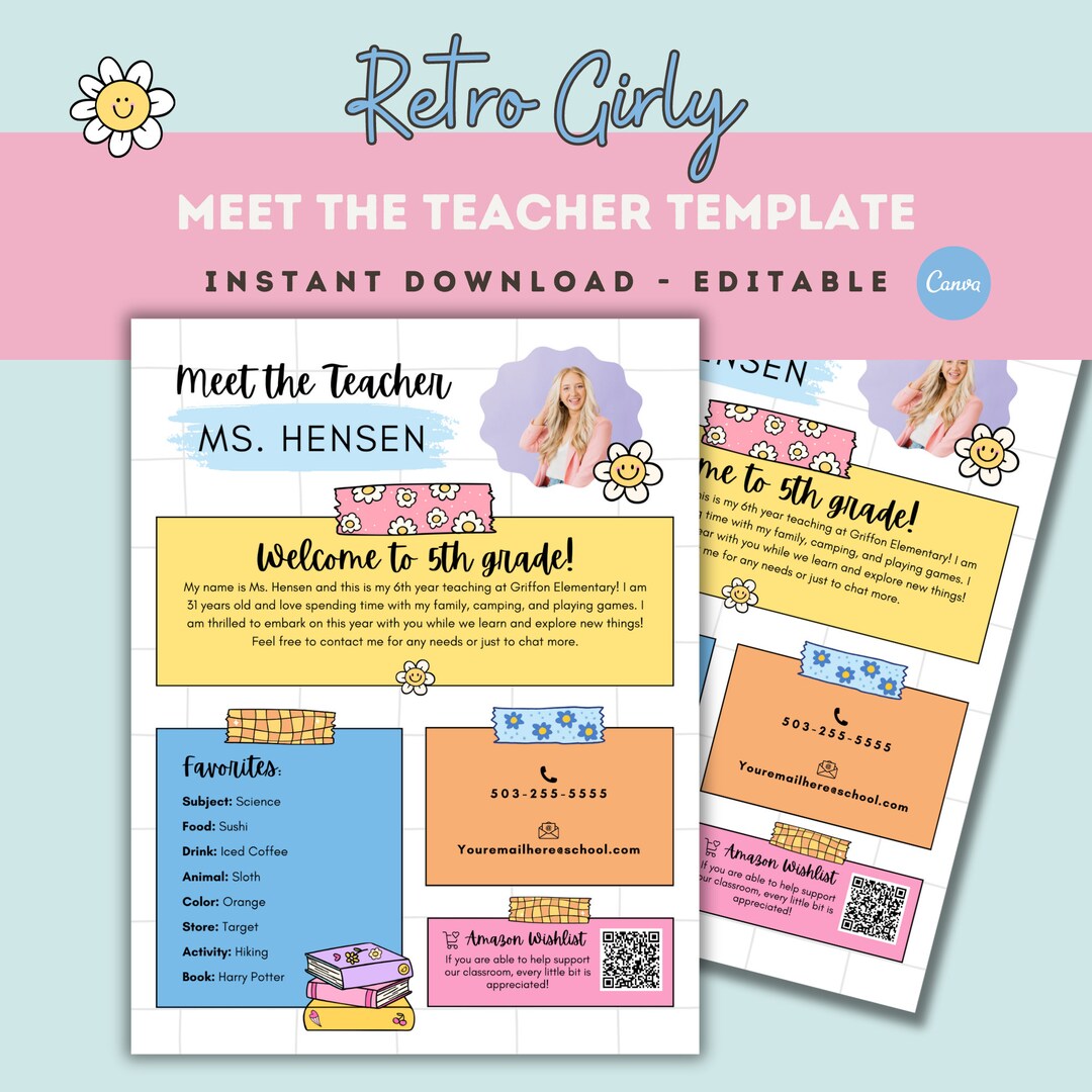 Meet the Teacher Template for Back to School Newsletter Template for ...