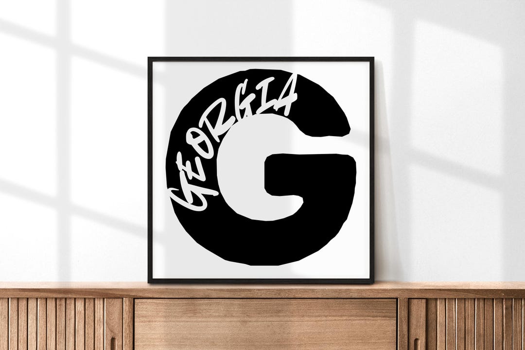 Georgia Wall Art | Digital Download | Bold Letter G With Georgia Script ...