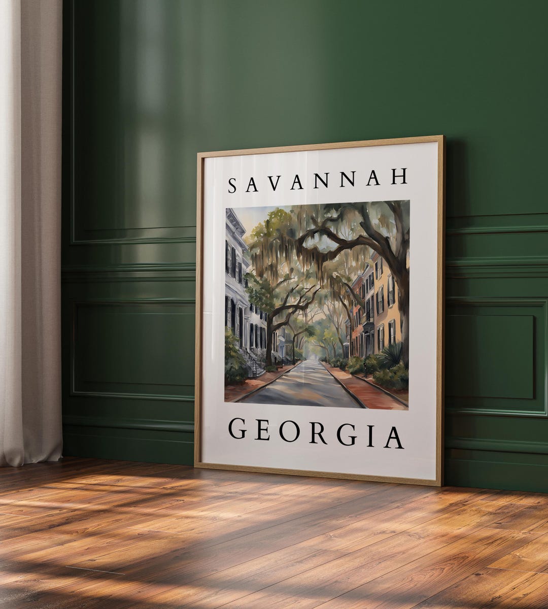Savannah Georgia Watercolor Printable | Historic Art | Southern Decor ...