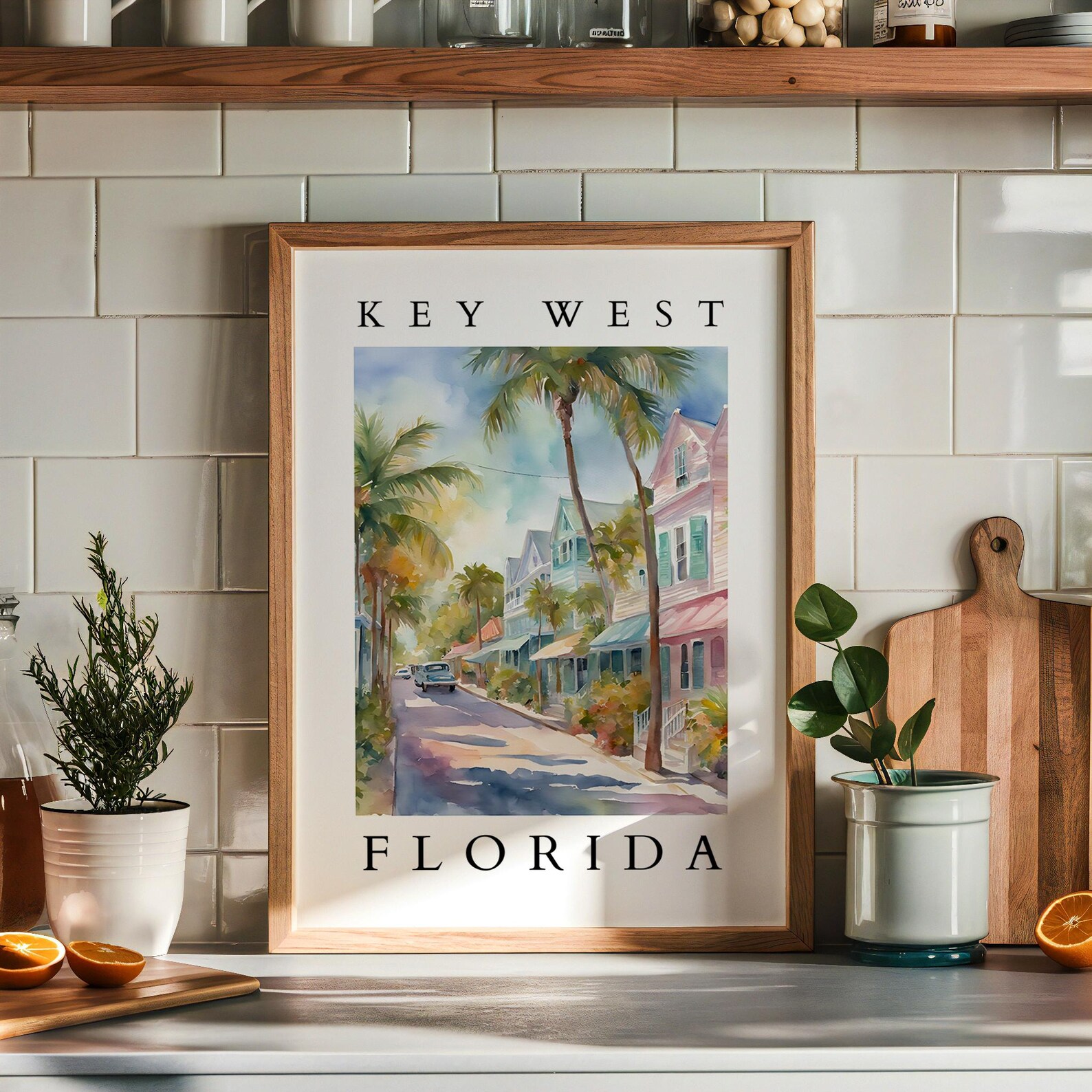 Key West Florida Watercolor Printable Wall Art | Historic Homes and ...