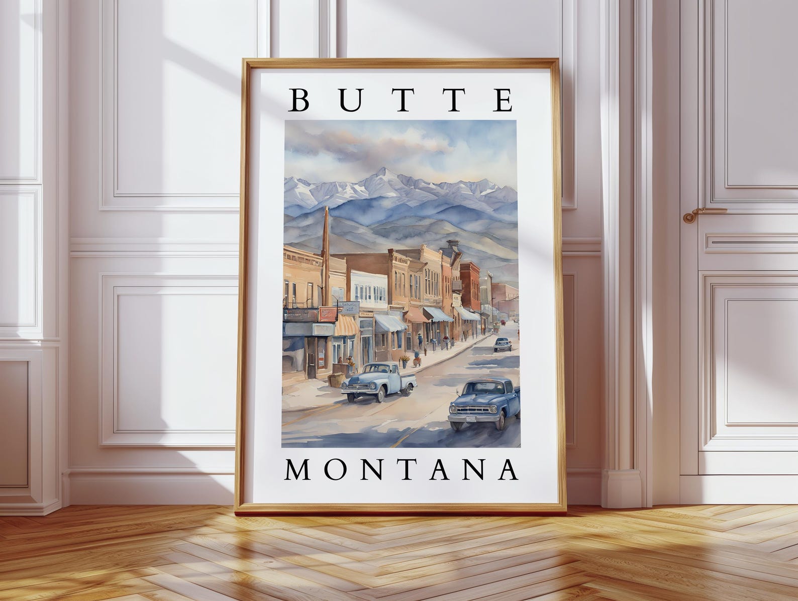 Butte Montana Watercolor Printable | Historic Downtown Art | Montana ...