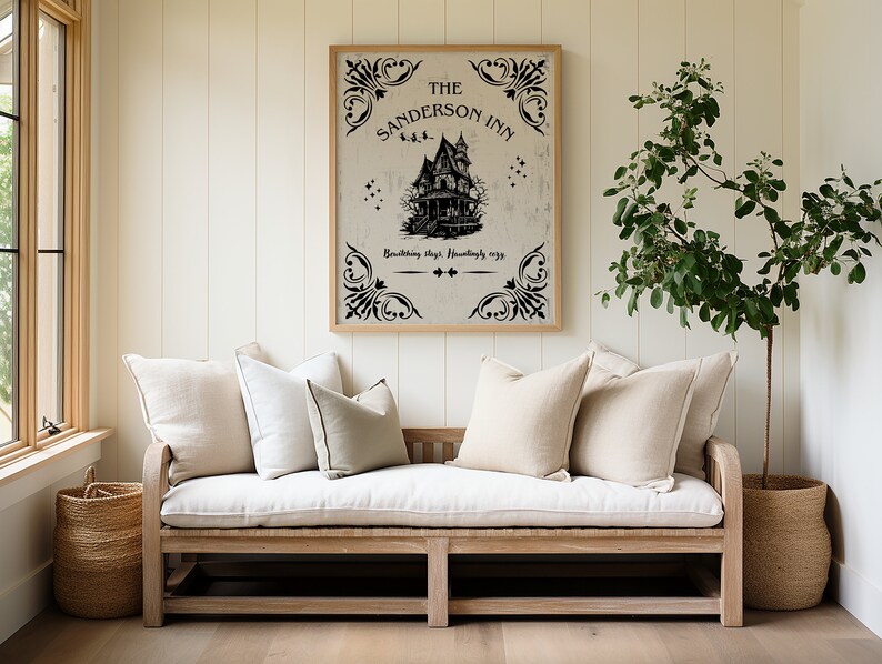 Sanderson Inn Halloween Printable Vintage Rustic Flyer for Halloween ...