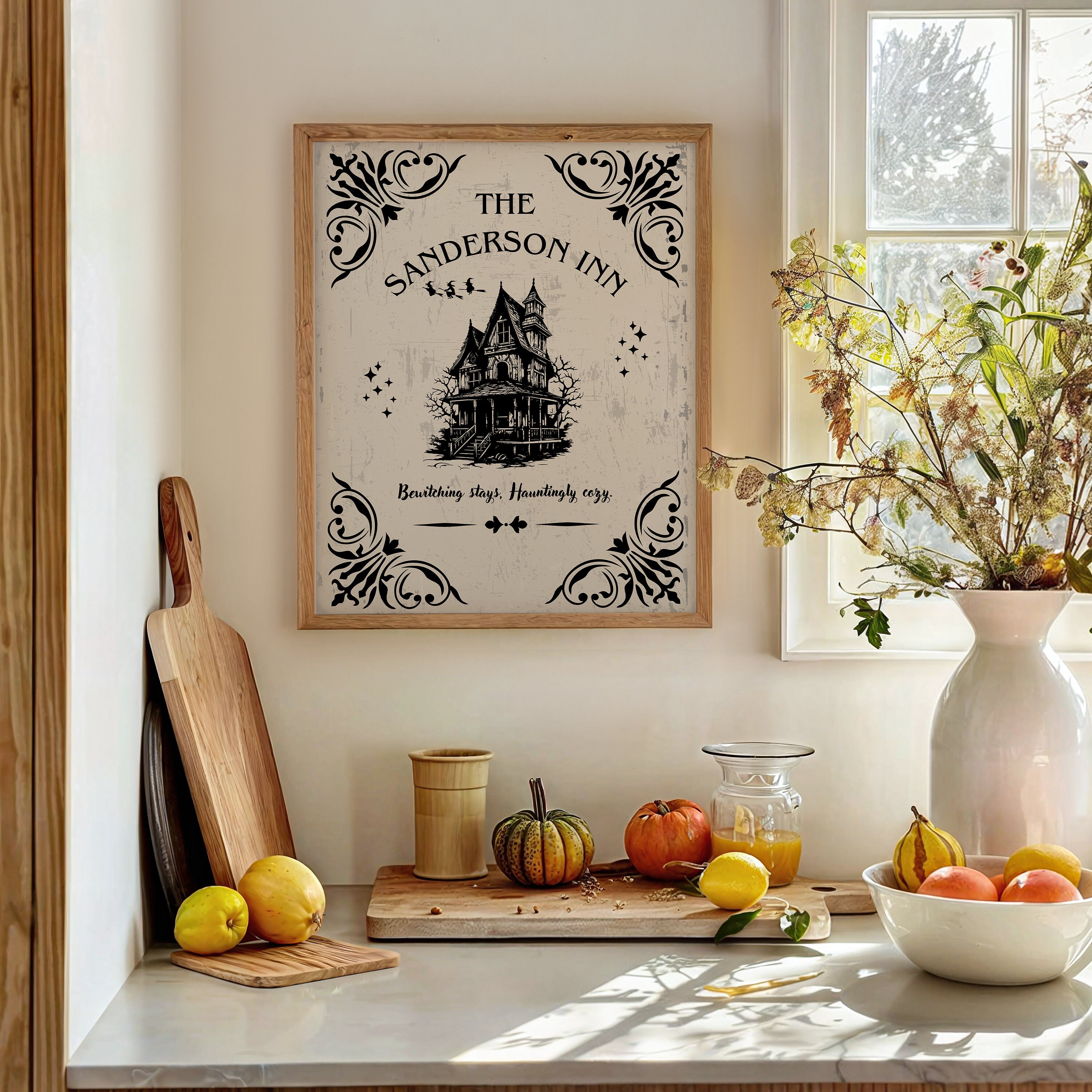 Sanderson Inn Halloween Printable Vintage Rustic Flyer for Halloween ...