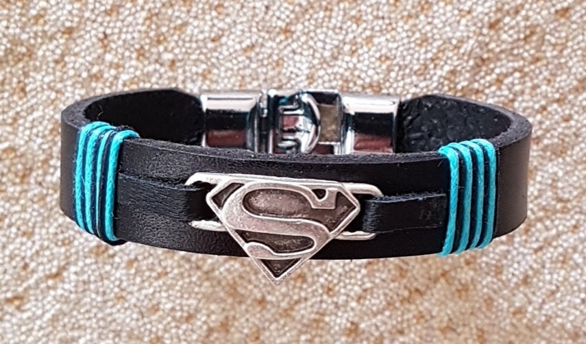 Customized Superhero Bracelet,valentines Day Gift Gift,leather Bracelet ...