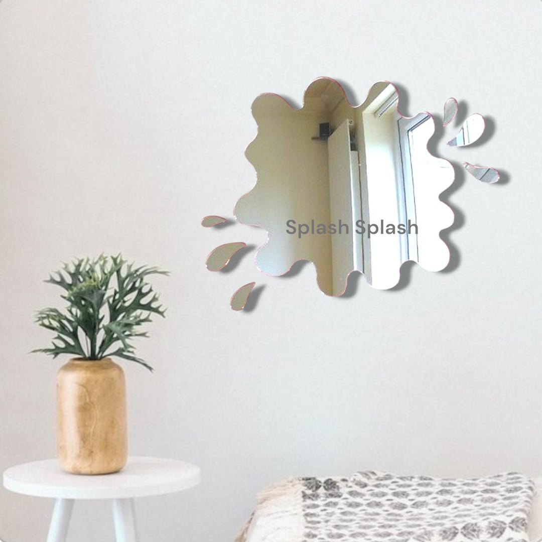 Puddle & Six Splashes Large Acrylic Mirror Wall Art - Many Size Options ...