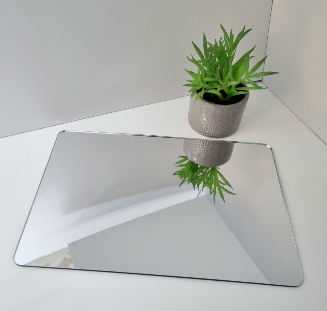 Rounded Corner Rectangular Large Acrylic Mirror Wall Art Many Size ...