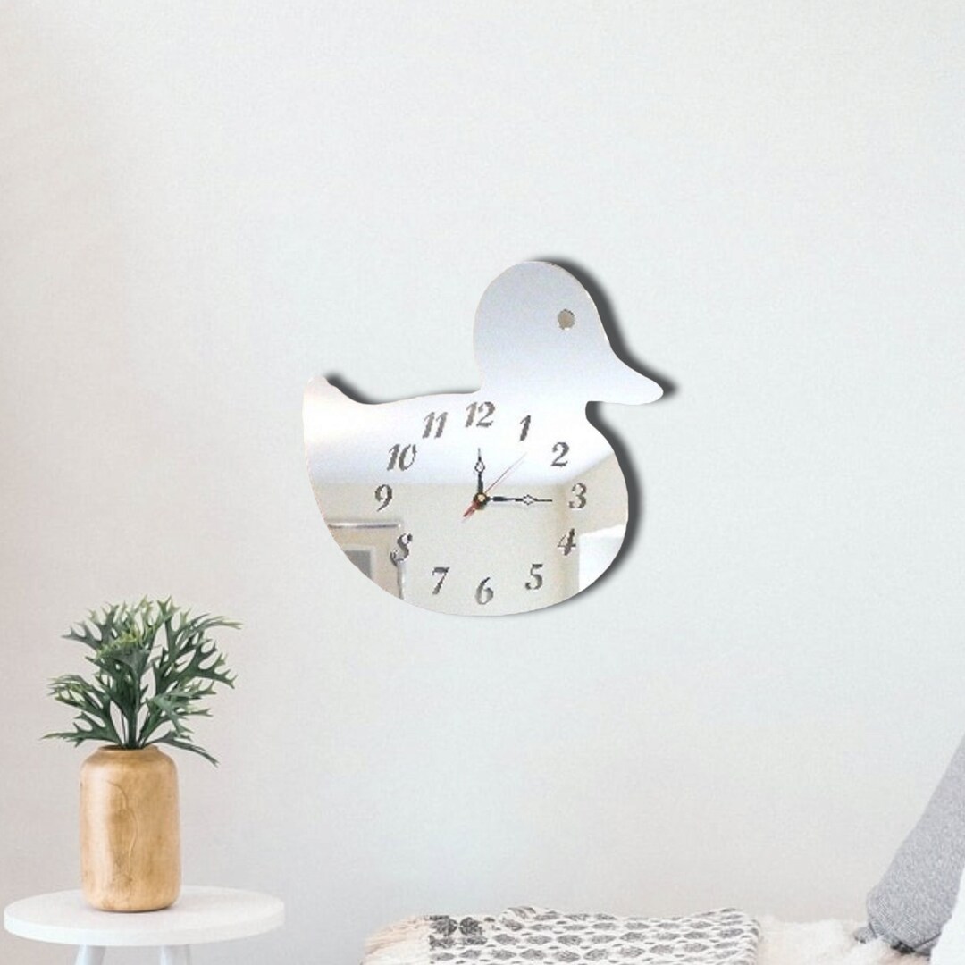 Rubber Duck Acrylic Clock – Many Colours Available (bespoke Shapes and ...