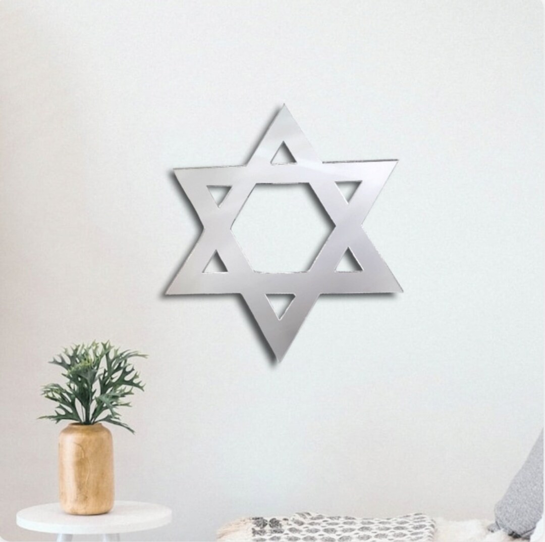 Star of David Large Acrylic Mirror Wall Art - (custom Sizes, Shapes and ...