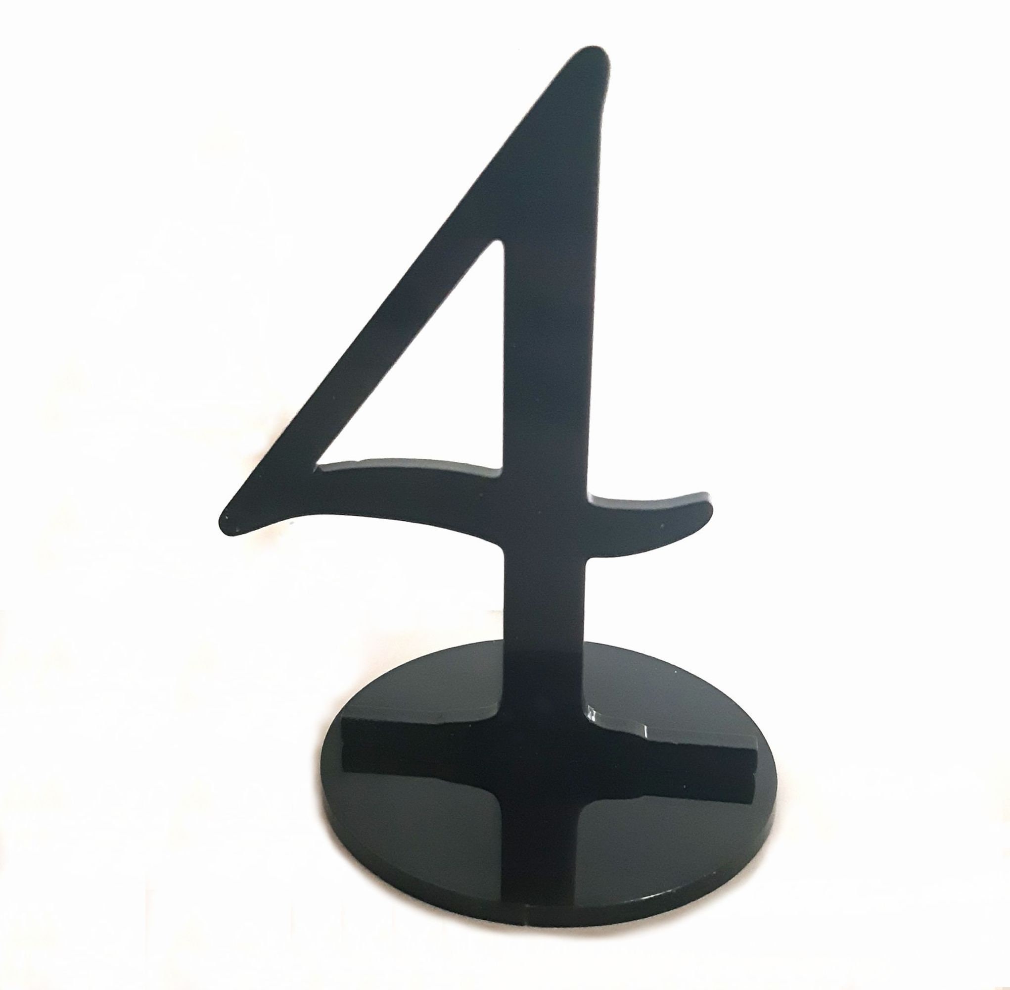 Table Number Stands in Acrylic Mirror and Solid Colours - Etsy UK